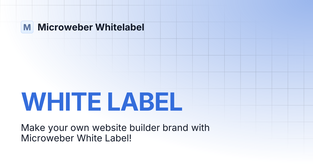 WHITE LABEL | Microweber Whitelabel