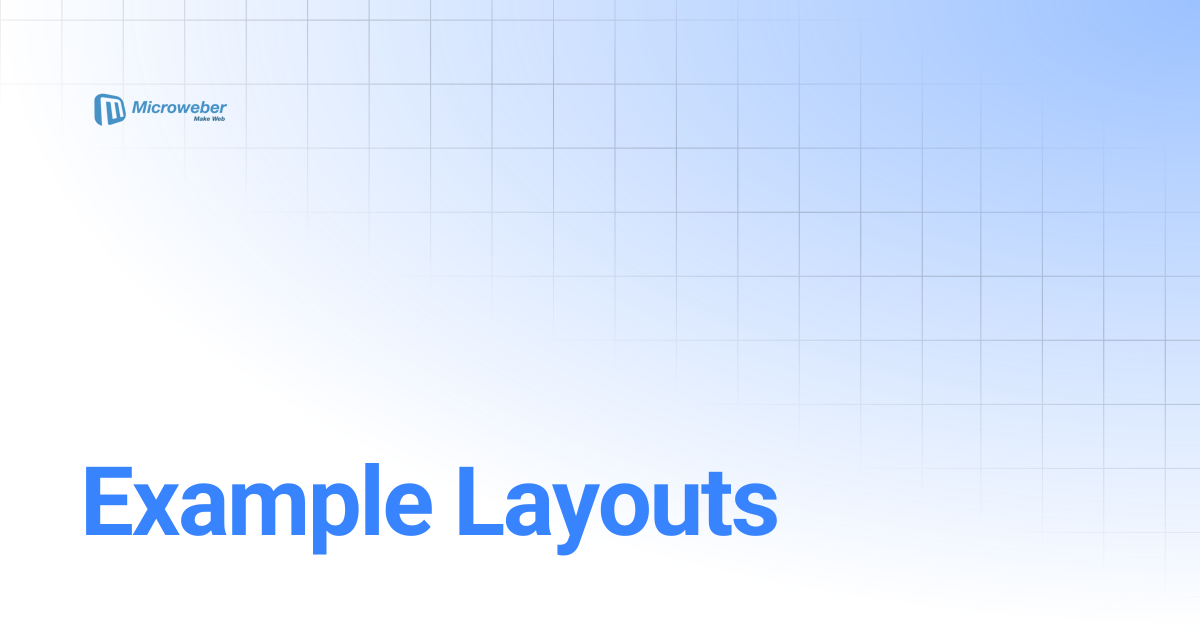 Example Layouts | microweber