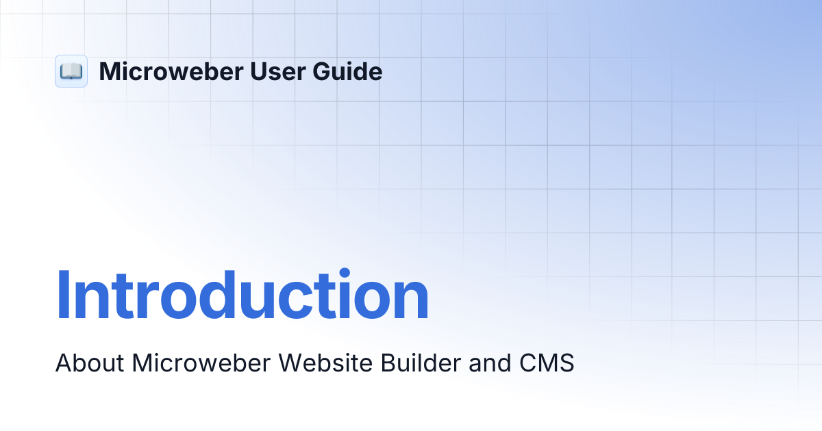 Introduction | Microweber User Guide